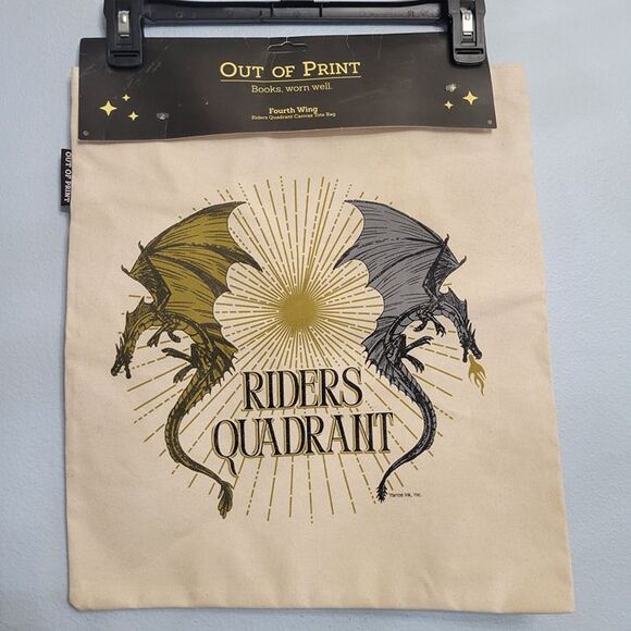 Out of Print | Bags | Fourth Wing Riders Quadrant Tote Bag Cream Out Of ...